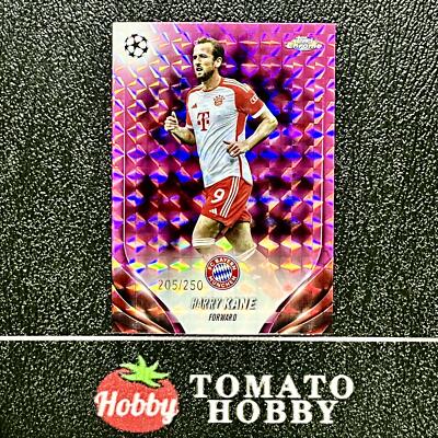 TOPPS CHROME UEFA 2023-24 HARRY KANE /250 Pink Geometric REFRACTOR ...