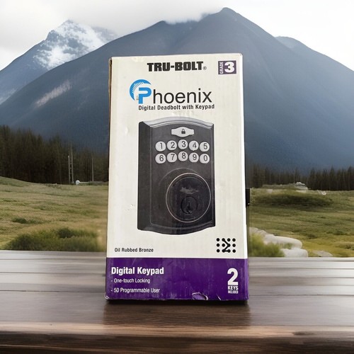 Tru Bolt CLASSIC ELECTRONIC DEADBOLT WITH KEYPAD OIL RUBBED BRONZE NEW ...