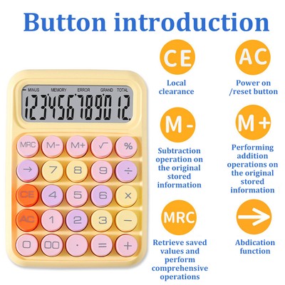 New Student Small Mini Electronic Calculator Candy Color Calculating ...