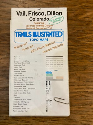 vintage Trails Illustrated Topo Maps Map Vail Pass Frisco Dillon ...