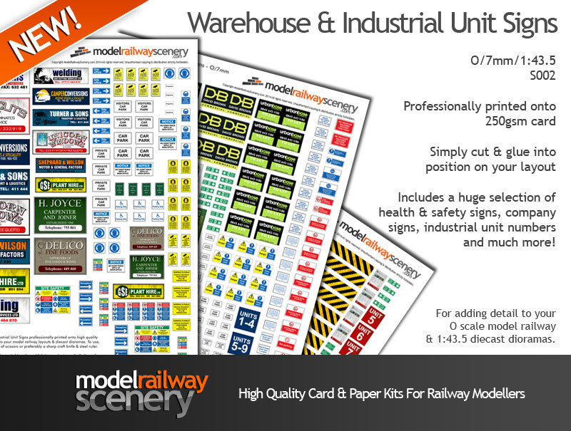 300+ WAREHOUSE & INDUSTRIAL UNIT SIGNS O GAUGE 7MM 1:43 MODEL RAILWAY ...