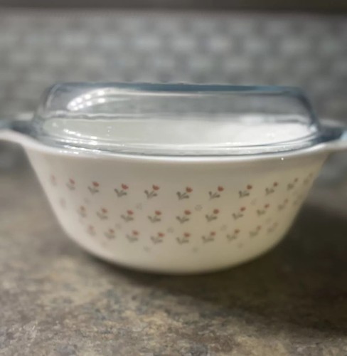Vintage Pyrex England Laura Ashley Tulips Casserole Serving Dish ...