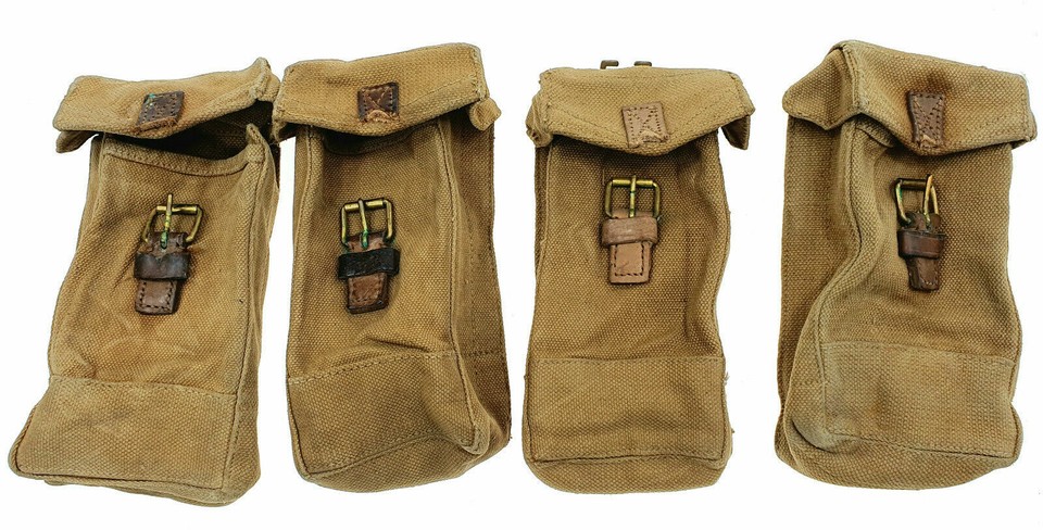 CANVAS WEBBING MILITARY AMMO MAG MAGAZINE KHAKI POUCH ITALIAN ARMY BAG ...