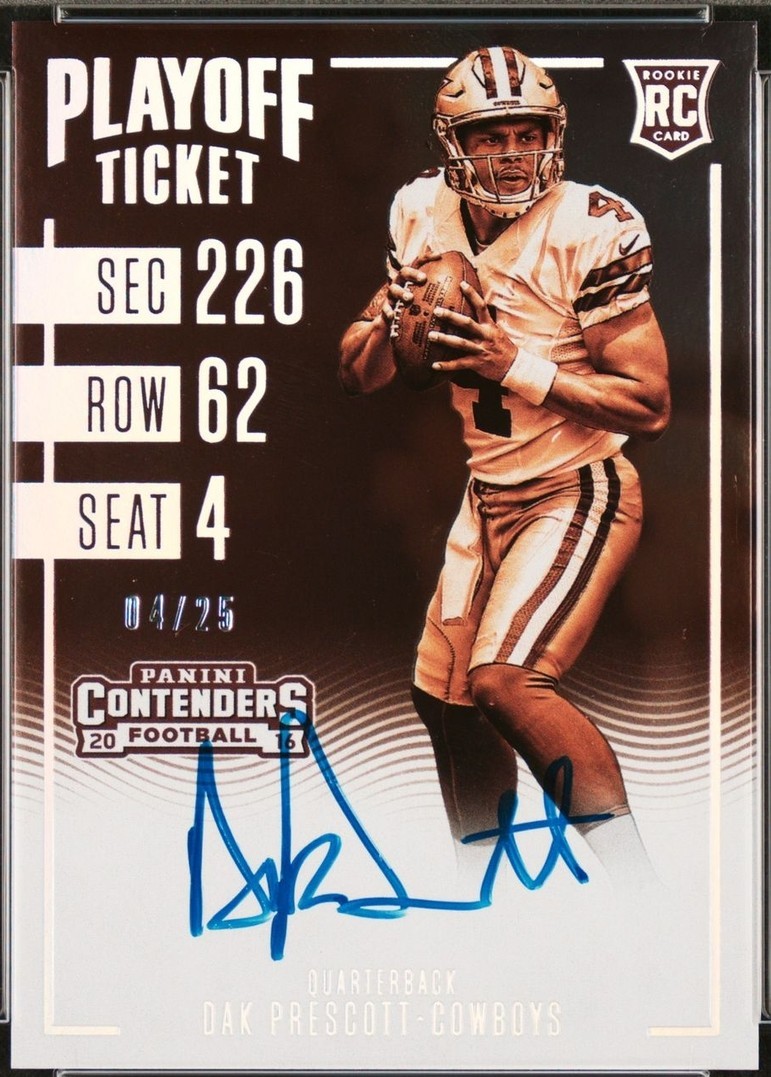2016 Panini Contenders - Rookie Ticket RPS Dak Prescott #307 Playoff ...