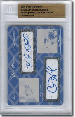 Kyle DRABEK * COLE HAMELS * Autograph Rookie Auto Plate BGS 1/1 | eBay
