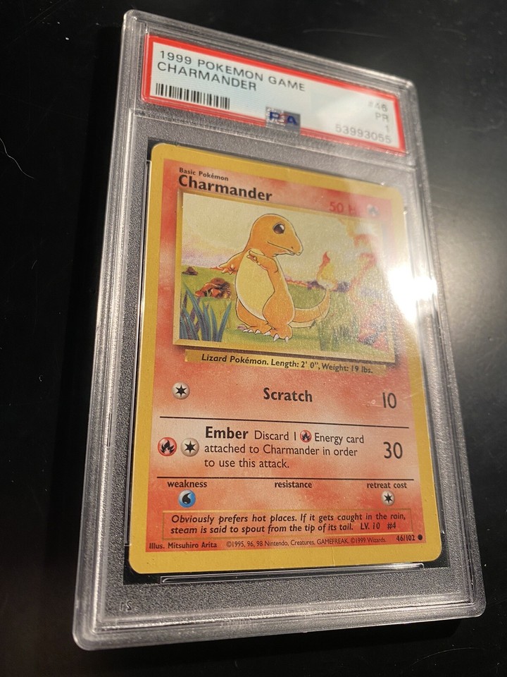 1999 Charmander Pokemon Card PSA Graded Fire Type Lightly Played | eBay