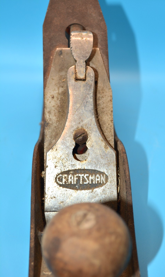 Vintage Wood Craftsman Hand Plane Cast Iron Body Wood Handles Carpentry ...
