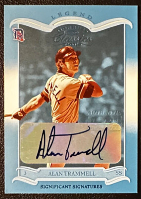 ALAN TRAMMELL 2003 Donruss Classics Significant Signatures Autograph ...