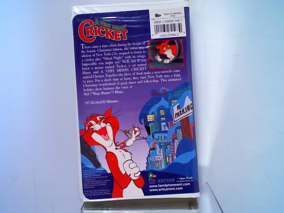 A Very Merry Cricket VHS Tape, 1973 Christmas, Chuck Jones Mel Blanc ...