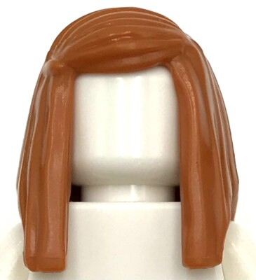 Lego New Dark Orange Minifigure Hair Female Long Straight with Left ...