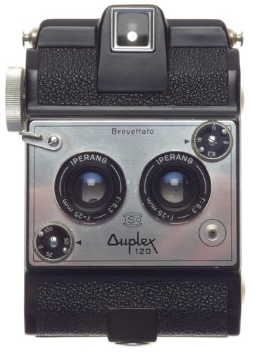 Brevettato Duplex 120 Stereo camera ISO Iperang f6.3 25mm lens 1:6.3/25mm rare | eBay