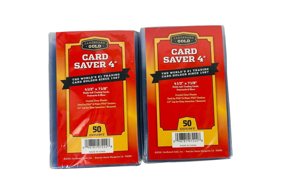 1000 Card Saver 4 Thick Cards PSA Grading Sleeve 60pt to 240pt ...