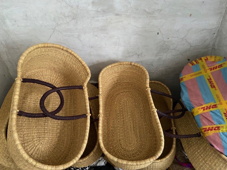 African Moses Basket Bassinet /Gift For New Mom/ Bolga Baby Moses ...