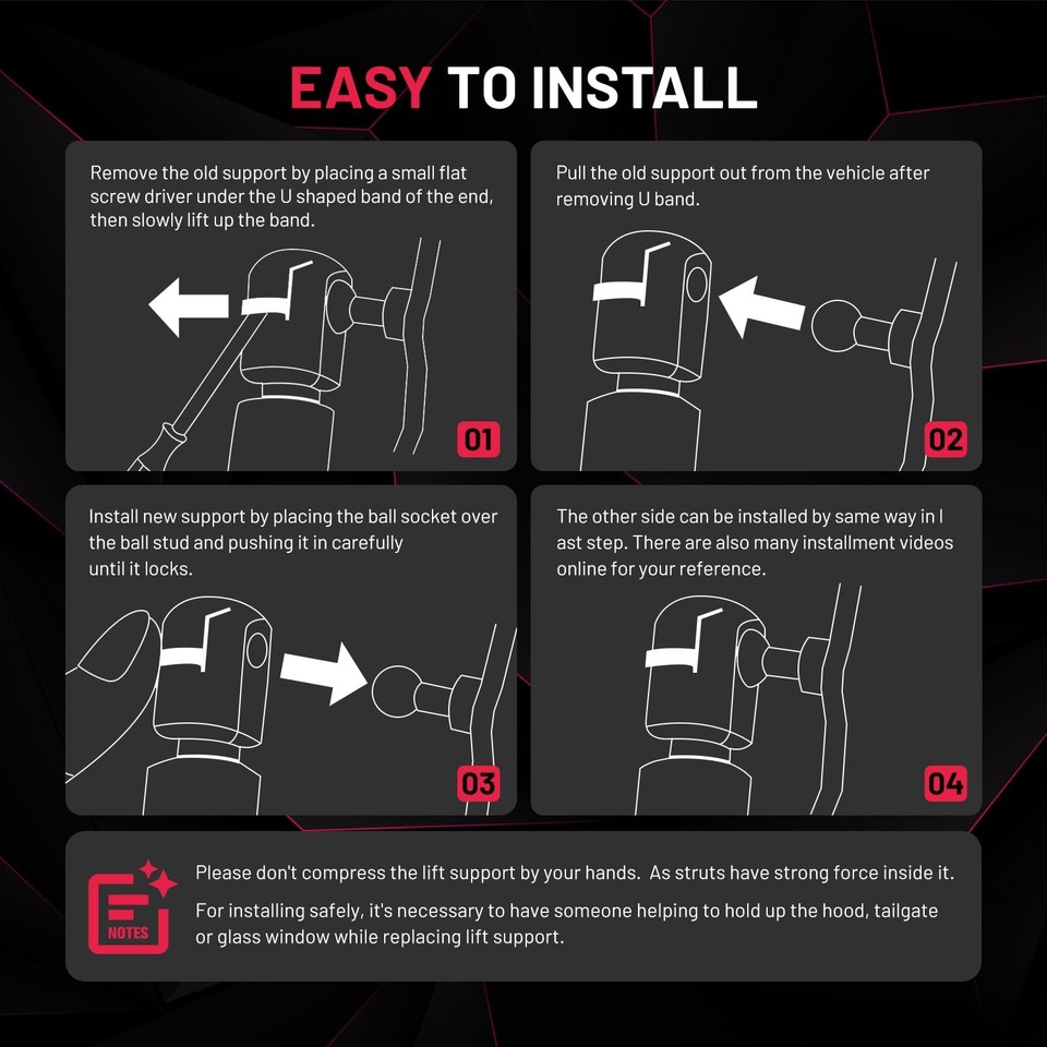 C16-06889 17" 97Lb/430N Gas Strut for Leer Canopy Toolbox Truck Tool ...