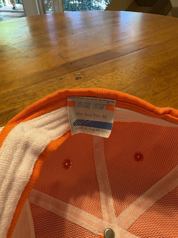 Vintage Volunteers University of Tennessee Trucker Rope Hat UT Orange ...