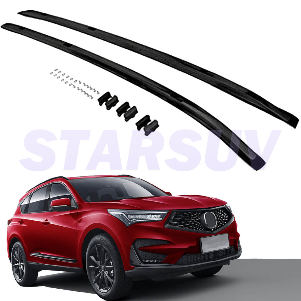 Black Roof Rails fit for Acura RDX 2019-2026 Side Rails Cross Rails ...