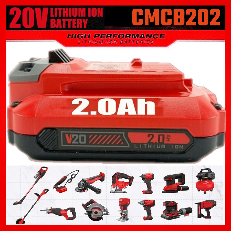 2.0Ah 20V For Craftsman V20 20 Volt MAX Li-ion Battery CMCB204 CMCB202 ...