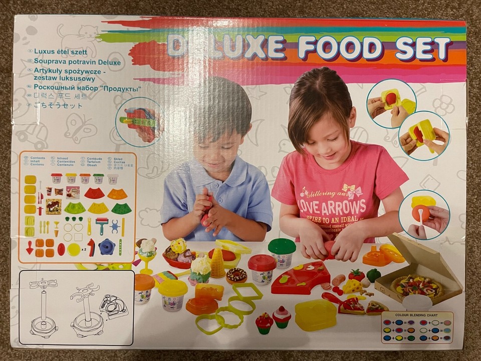 Dough Food Set Play Kids Art Craft Shapes Childrens Modelling Gift Toy ...