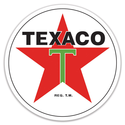 LARGE 36" Texaco Red Star Gasoline Gas & Oil Station Reproduction Metal ...