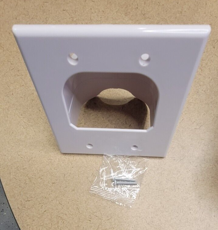 NEW 5 pack of 2 gang low voltage pass through plates w/ screws Buyer's ...