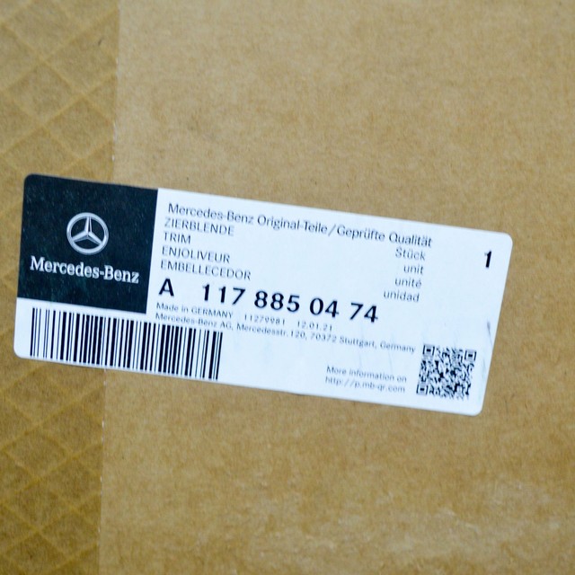 Mercedes-Benz CLA C117 AMG Front Bumper Lower Lip A1178850474 Genuine ...