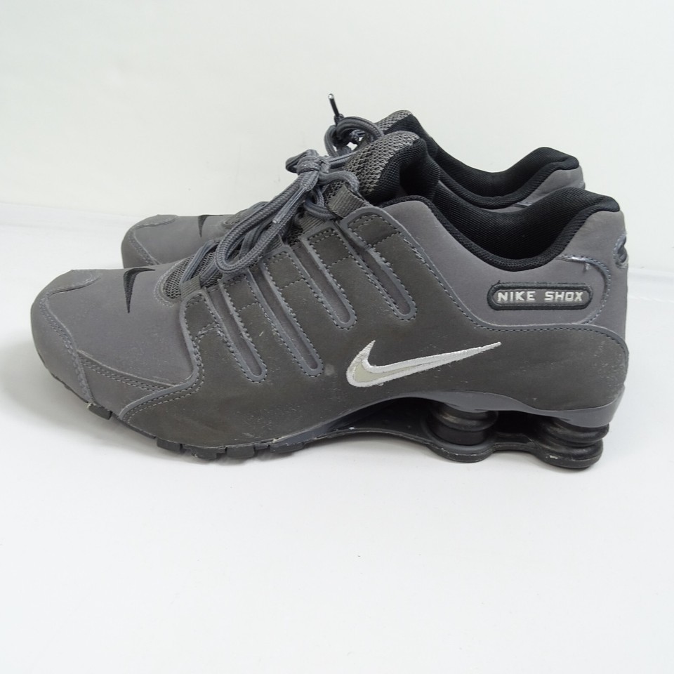 Nike Shox NZ Shoes Men's 8 Dark Gray Grey Suede Leather Running 378341 ...
