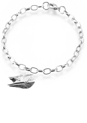 F21 Pike's Head Angling lead free Pewter on belcher link chain anklet ...