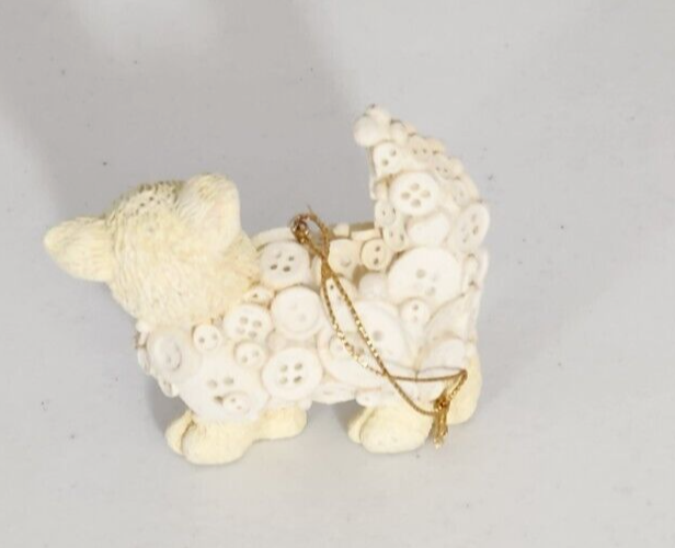 Christmas Ornament Cat White Buttons Pink Nose and Ears Holiday Home ...