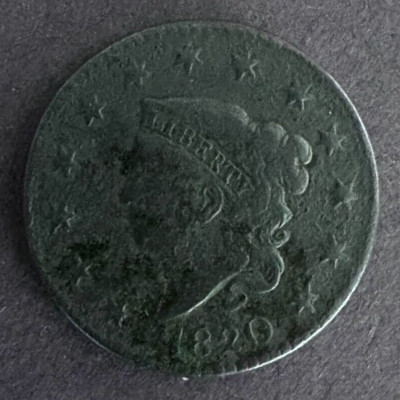 1820 Matron Head Large Cent 1C Large Date Coin - Porous F - Free ...