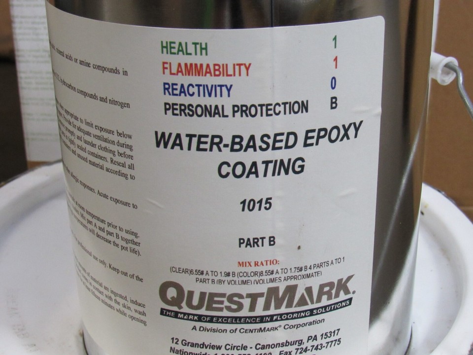 NEW QUESTMARK WATER-BASED EPOXY COATING 1015 CLEAR 5 GAL GALLON KIT | eBay