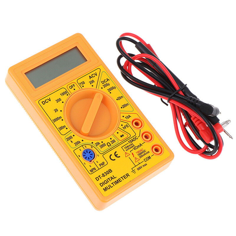 DT-830B LCD Display Digital Multimeter AC/DC 750/1000V Amp Volt Ohm Tes ...