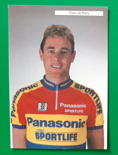 CYCLISME carte cycliste THEO DE ROOY équipe PANASONIC Sportlife 1990 | eBay