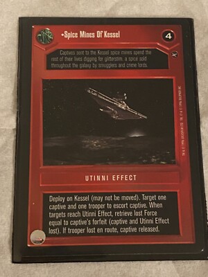 Decipher Star Wars CCG A New Hope Ltd SPICE MINES OF KESSEL Card NEVER ...