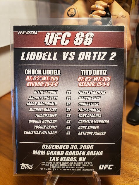 2010 Topps UFC Fight Poster UFC 66 #FPR-UFC66 Chuck Liddell Vs Tito ...