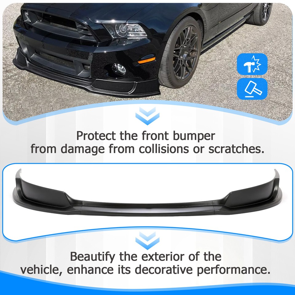 RTR Style Front Bumper Lip Spoiler Splitter For Ford Mustang GT V8 2013 ...