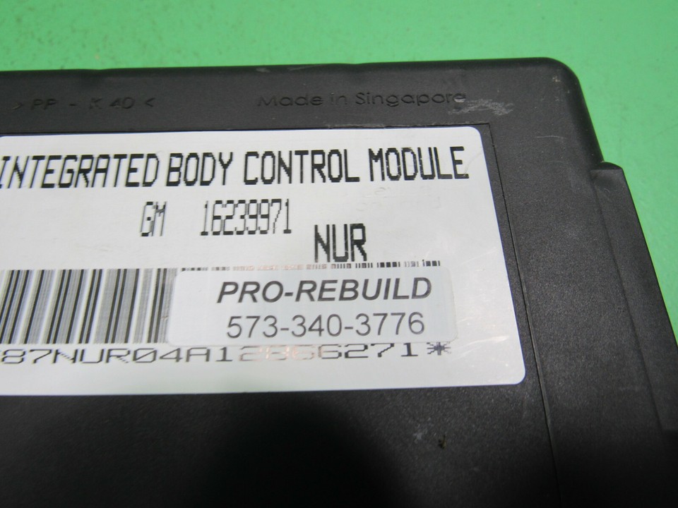 Camaro Firebird F-Body BCM Integrated Body Control NUR Module 16239971 ...