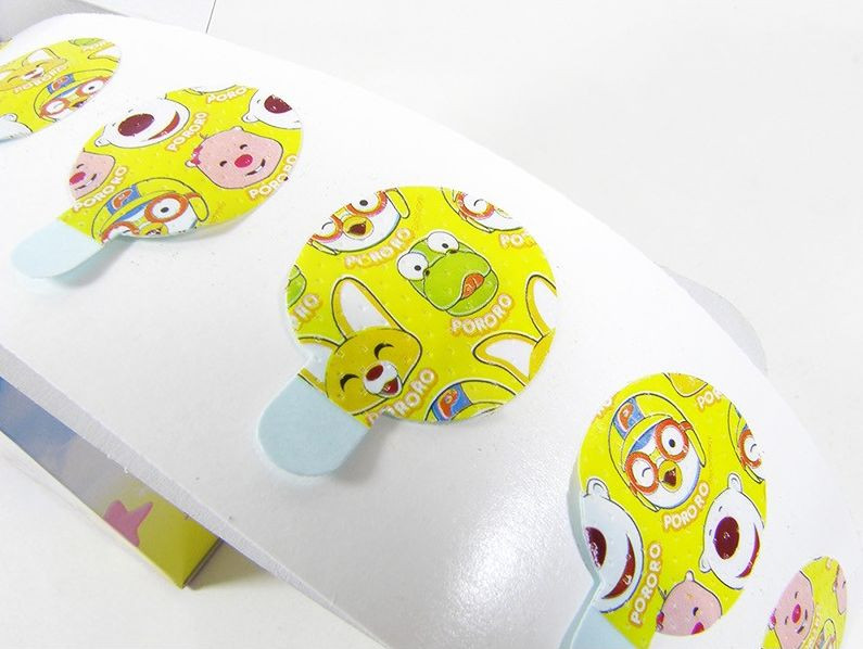 PORORO Kids Band Aid Circle Roll Type Pad, Dia 22mm x 100Pcs, Made in ...