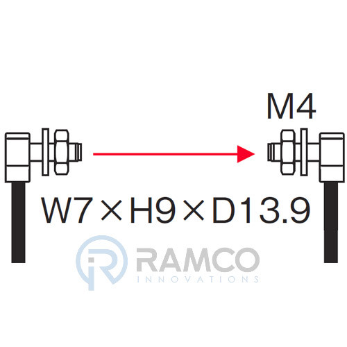 Sunx FT-WR80 Thrubeam Sq Head M4 90° R1 Fiber Optic Cable Obsolete # | eBay