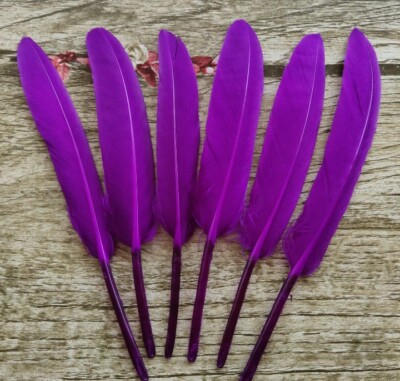10 pcs Small Goose Feathers Millinery & Crafts 3-4" Purple | eBay UK