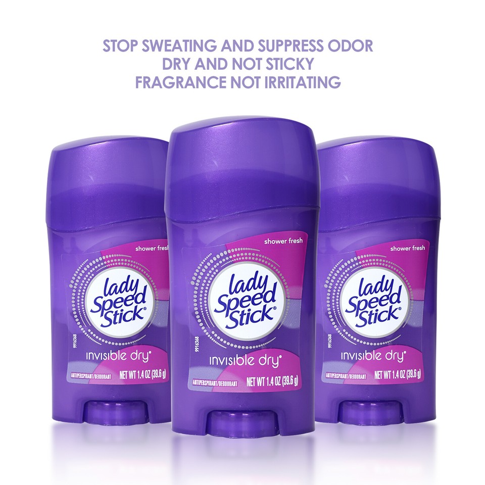 3 Pack Lady Speed Stick Invisible Dry Shower Fresh Antiperspirant ...