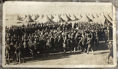 US Army Soldiers Gathered in Camp Mexican Border War Era Photograph ...