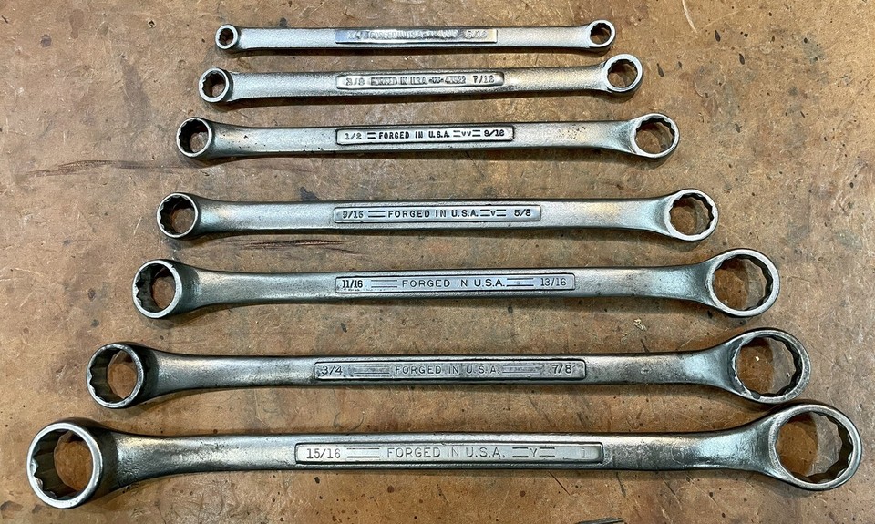 Vintage Craftsman Tools • 7 piece • SAE Box End Wrench Set • 1/4" – 1 ...