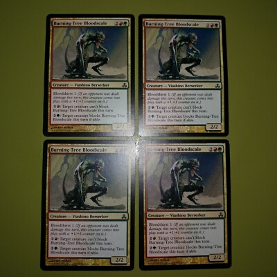 Burning-Tree Bloodscale x4 Guildpact 4x Playset Magic the Gathering MTG ...