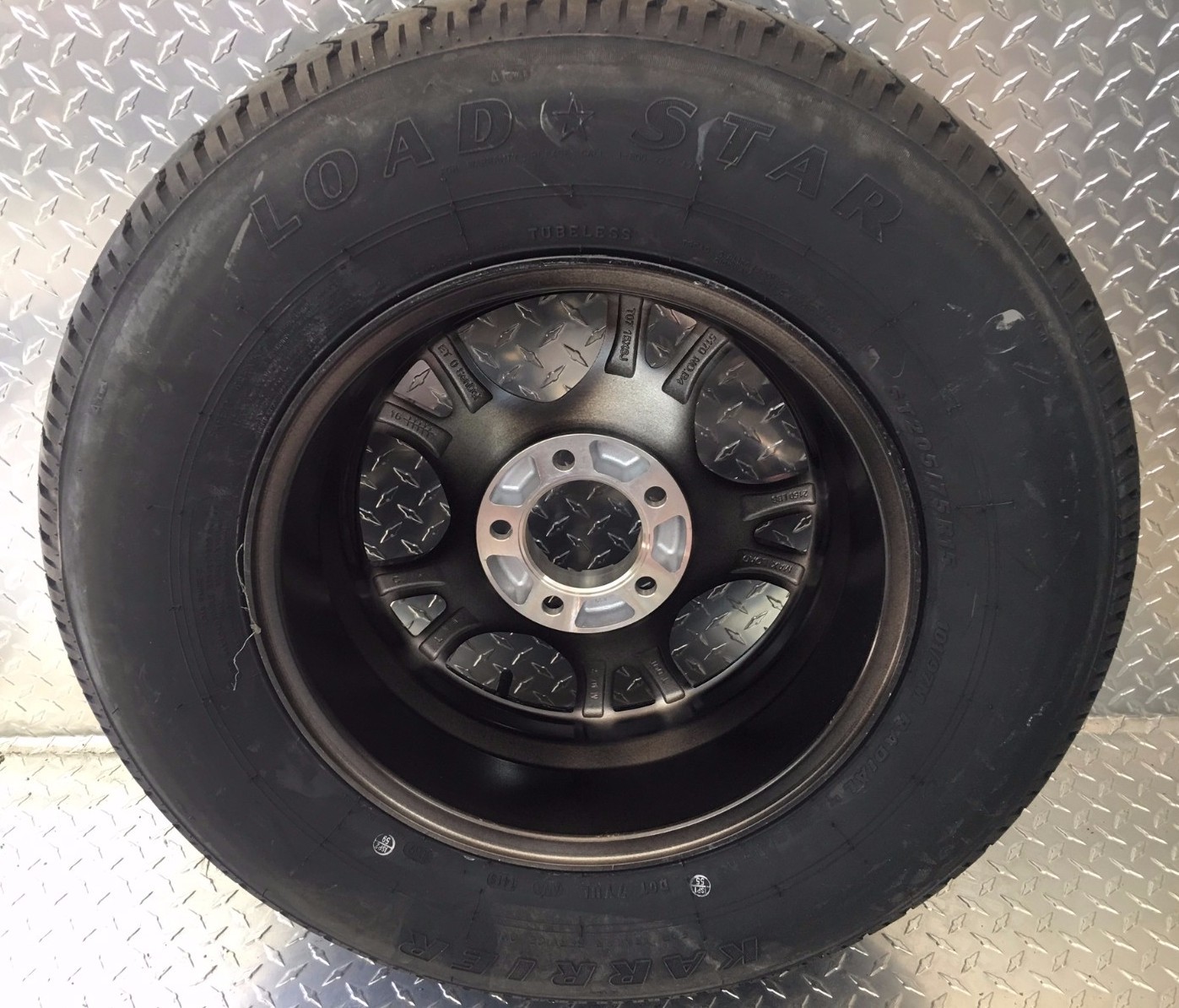 LoadStar ST205/75R15 ALUMINUM T07/BM TRAILER RIM & RADIAL TIRE WHEEL ...