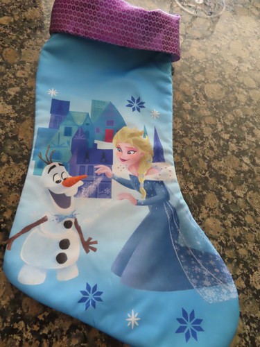 Disney Frozen Christmas Stocking 18" long 8" wide Blue Olaf Snowman ...