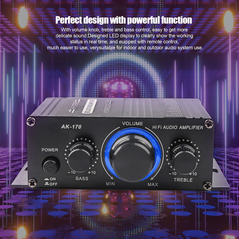 2 Channel Mini HIFI Power Amplifier Audio Stereo Amp Home Car FM | eBay