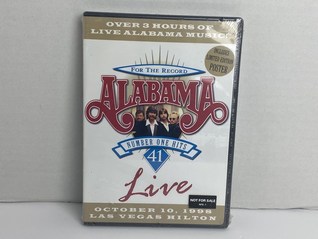 Alabama: For the Record - 41 Number One Hits Live (DVD, 1999) for sale ...