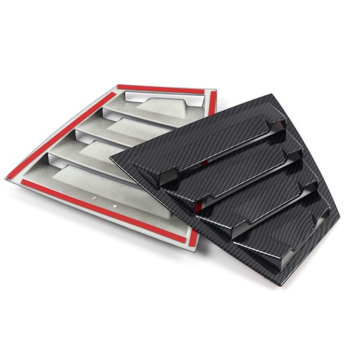 Carbon Style Rear Window Louvers Shutter Cover Trim For Subaru WRX STi ...