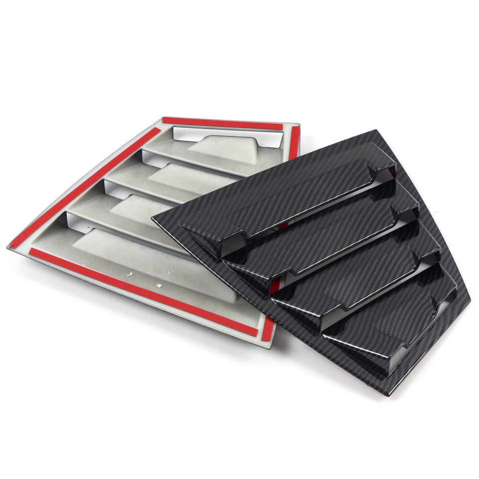 Carbon Style Rear Window Louvers Shutter Cover Trim For Subaru WRX STi ...