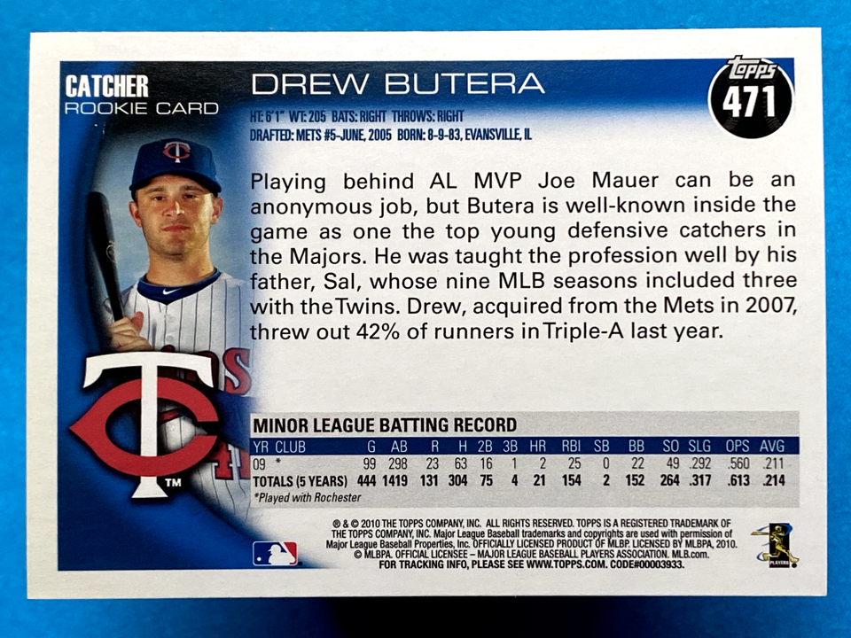 2010 Topps Drew Butera #471 | eBay
